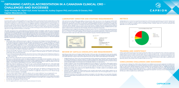 Obtaining CAP/CLIA Accreditation in a Canadian Clinical CRO ...
